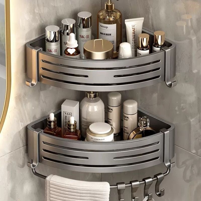 Punch-Free Bathroom Corner Shelf Corner Rack Bathroom Organizer Rack ...