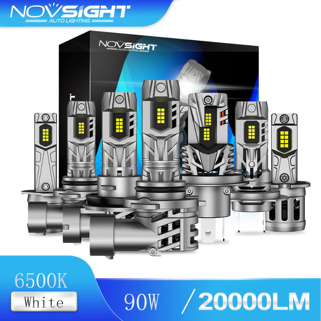 Novsight N63 H4 H11 9005 9006 H7 H1 H3 Car LED Headlight 90w 6500k ...