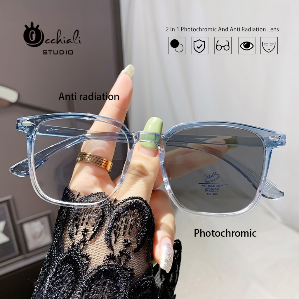【With Free glass cloth】Occhiali Studio Fashionable 3 In 1 Anti Blue ...