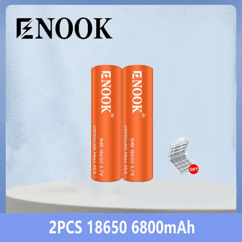 Enook 18650 6800mAh 45A 3.7v lithium ion Rechargeable battery（Orange ...