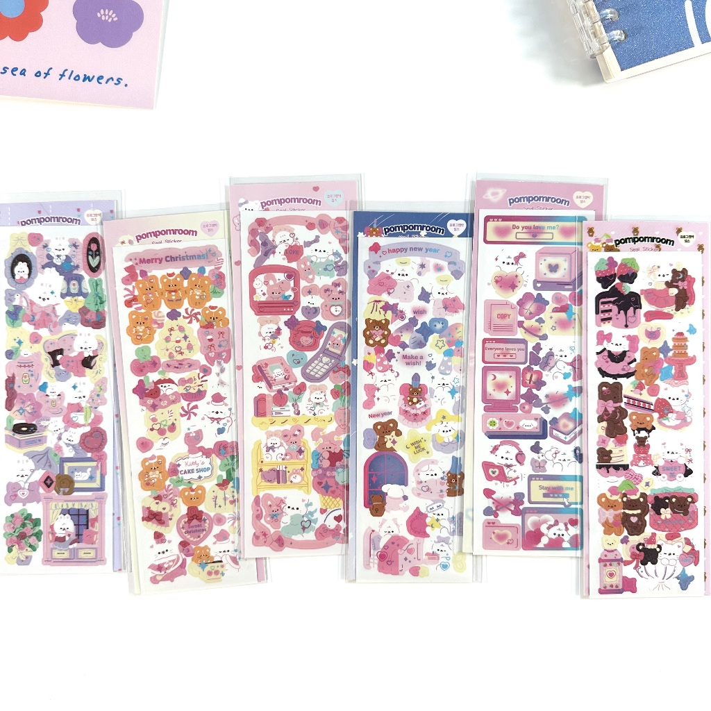 Christmas Laser Cute Cartoon Dog Rabbit Bear Stickers For Star Photo ...
