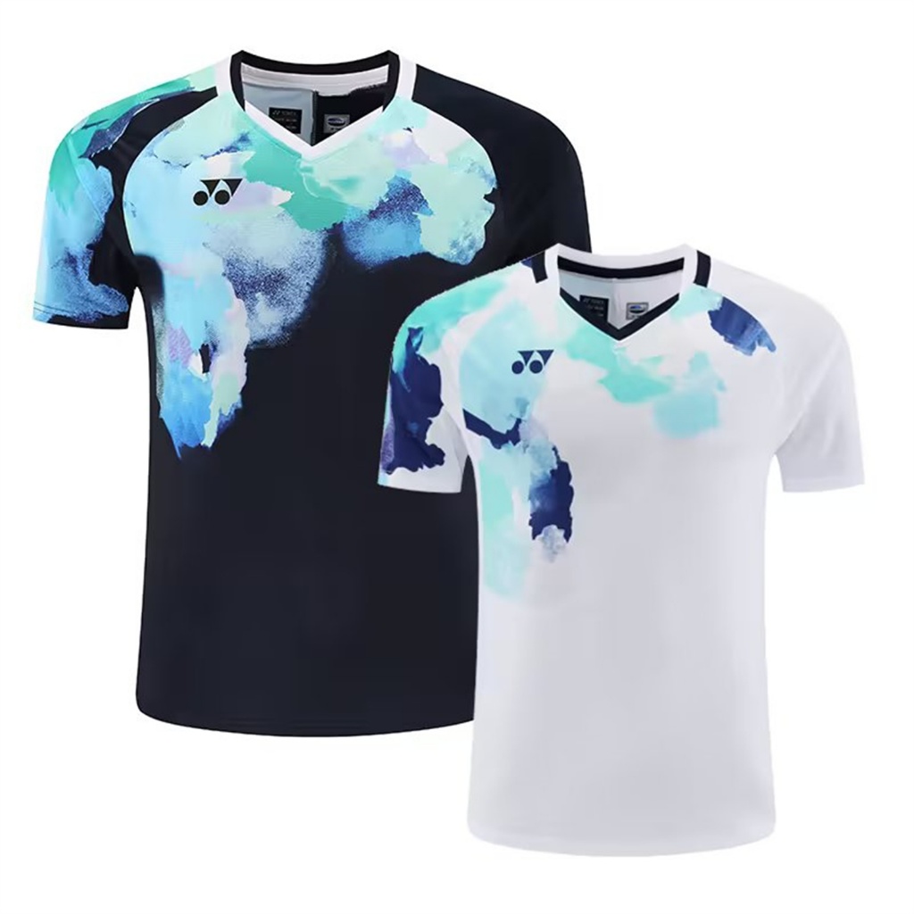 2023 New Yonex Badminton Competition Suit Set Men's and Women's Short Sleeve Quick Drying ...