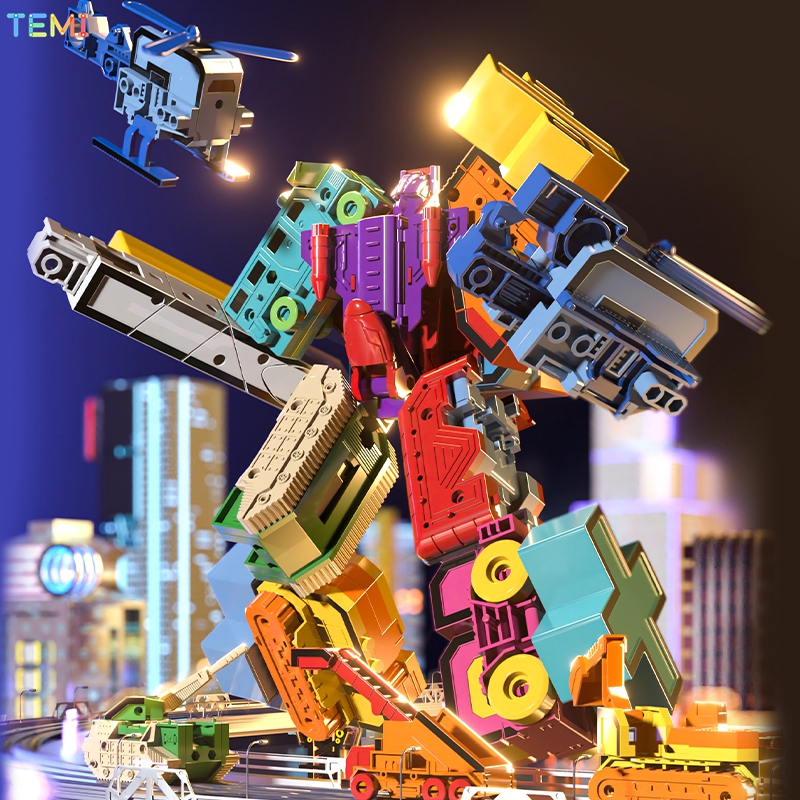 TEMI 10 Number 0-9 Transformers Number Robot Toy Set Deformation Action ...