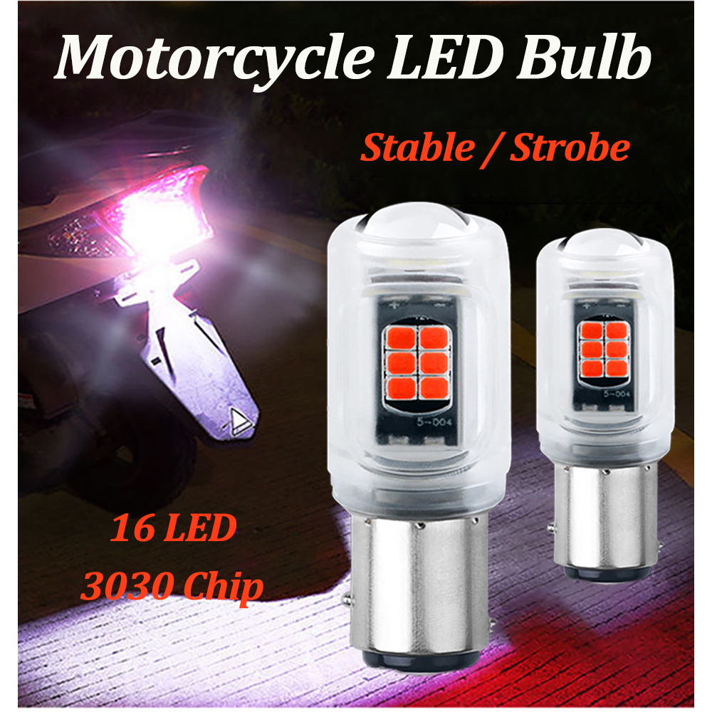 Motorcycle LED Bulb Super Bright 1156 BA15S 1157 BAY15D 3030 Tail Light ...