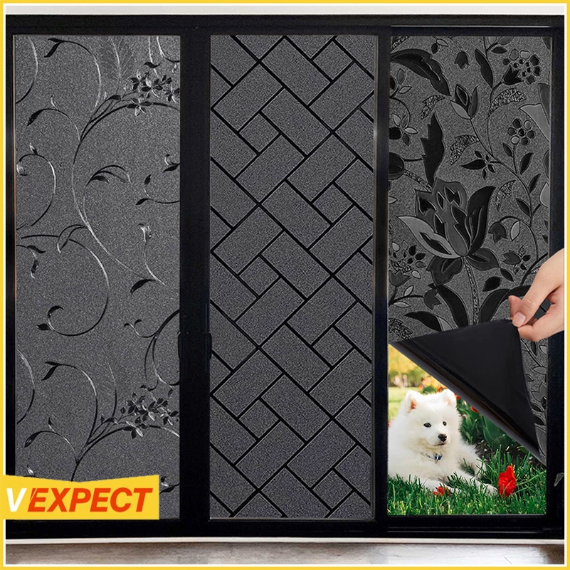 Blackout Window Film Sticker, Tinted Window Film for Home, Sun Blocking ...