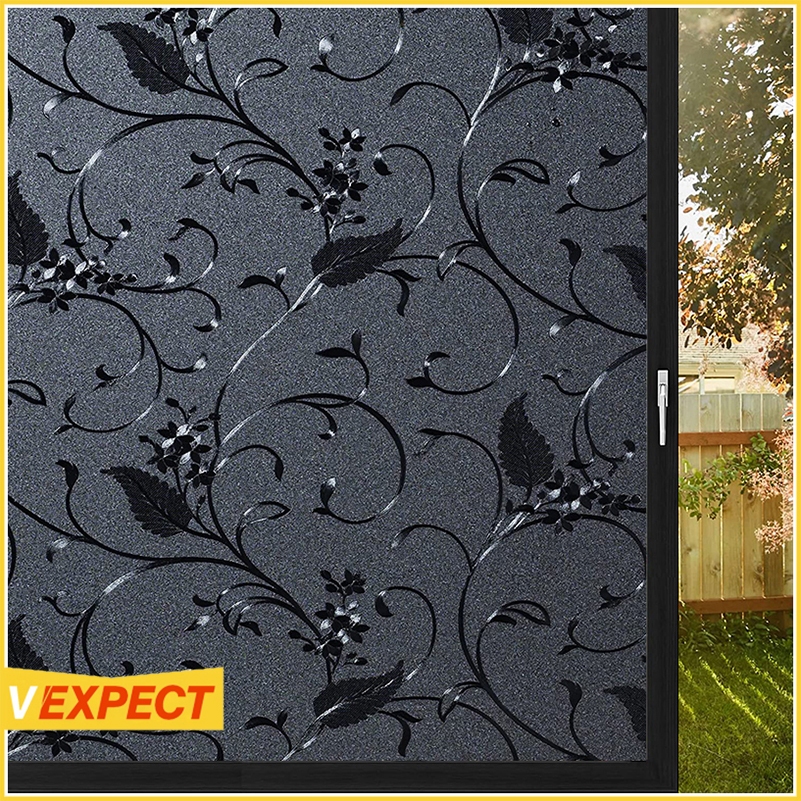 Blackout Window Film Sticker, Tinted Window Film for Home, Sun Blocking ...