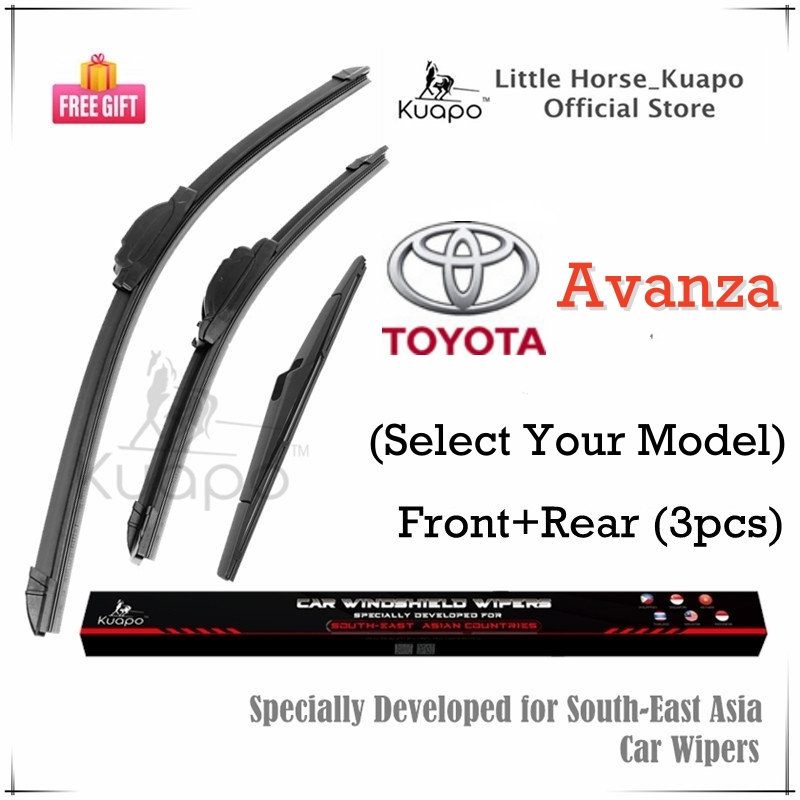 (Front+Rear 3pcs) Toyota Avanza Wiper Blade Set for 2004-2024 Gen1 Gen2 ...
