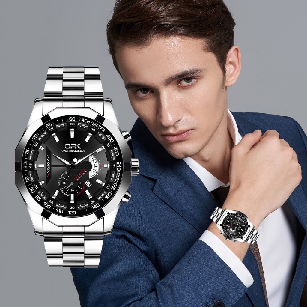 OPK Wrist Watch for Men With Box Water proof Original Quartz Calendar ...