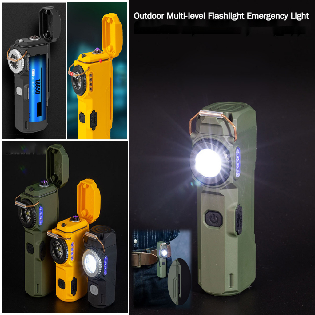Outdoor multifunctional windproof Type-c rechargeable large-capacity ...