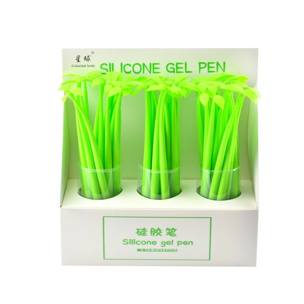Creative Soft Silicone Pen Lucky Leaf Sunflower Panda Bamboo Pen ...