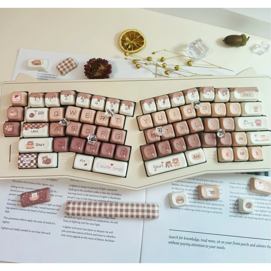 122/135 Keys Bear Store Keycap FG/Cherry Height PBT Material Thermal ...