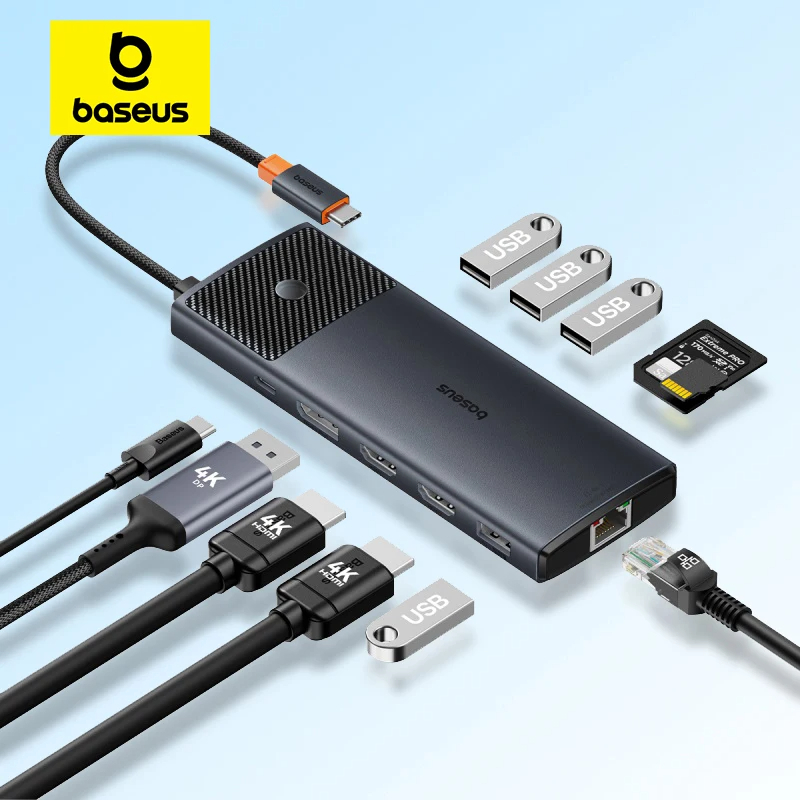 Baseus MST Metal Gleam Gen2 USB HUB 4K@120Hz HDMI-Port DP4K@60Hz ...