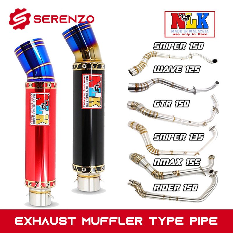 NLK 51mm Inlet Canister Only Muffler Exhaust Muffler Type Pipe Daeng ...
