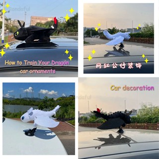 How to Train Your Dragon Night Fury Toothless Car Ornament Roof Doll ...