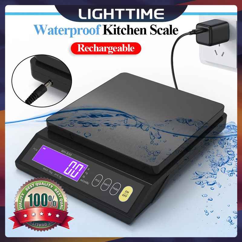 5kg/10kg Rechargeable Electronic Kitchen Scale Stainless Steel ...