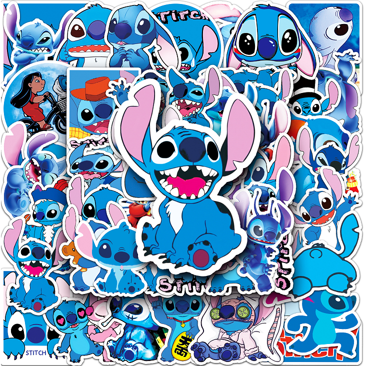 50Pcs Cute Stitch Cartoon Disney Graffiti Waterproof Stickers For DIY ...