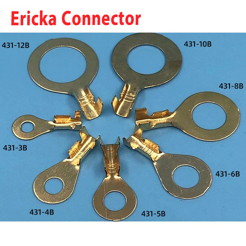 100/150/300/450PCS Ring Lugs Eyes Copper Crimp Terminals Cable Lug Wire ...