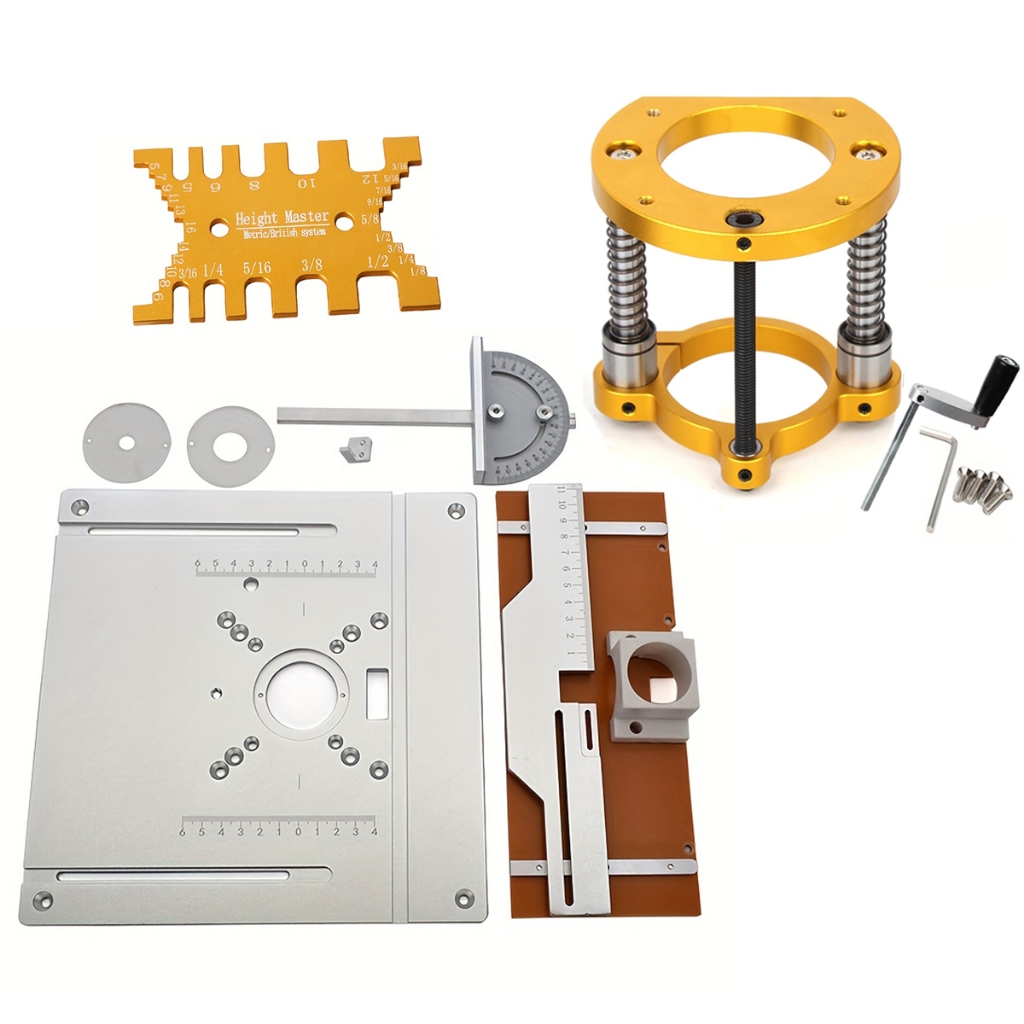 Router Table Insert Plate +Lift Device Electric Wood Milling Flip Board ...