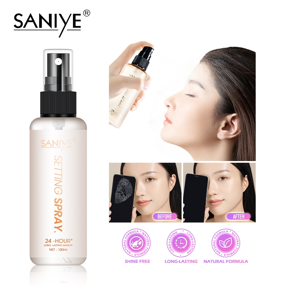 SANIYE Setting Spray Long-lasting Lock Makeup Spray Facial Rapid Film ...