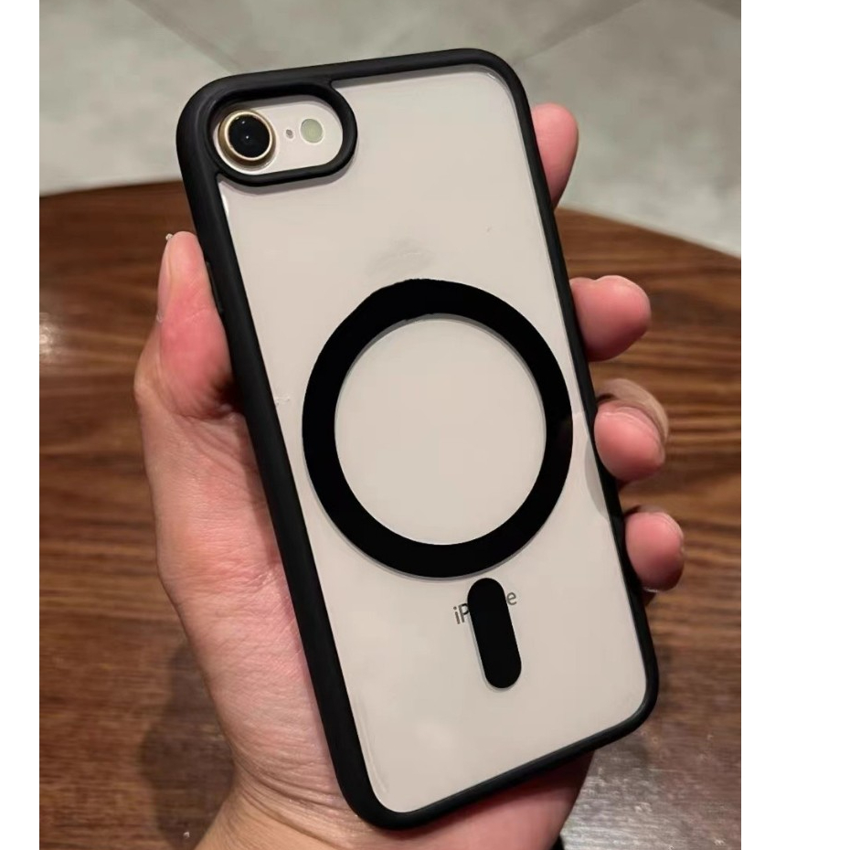 Magnetic wireless charging matte transparent acrylic hard case suitable ...