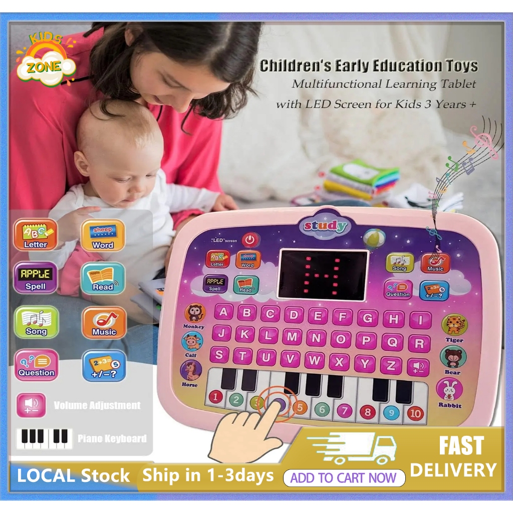 KIDS ZONE LED English Learning Machine Laptop For Kids Toys Children'S ...
