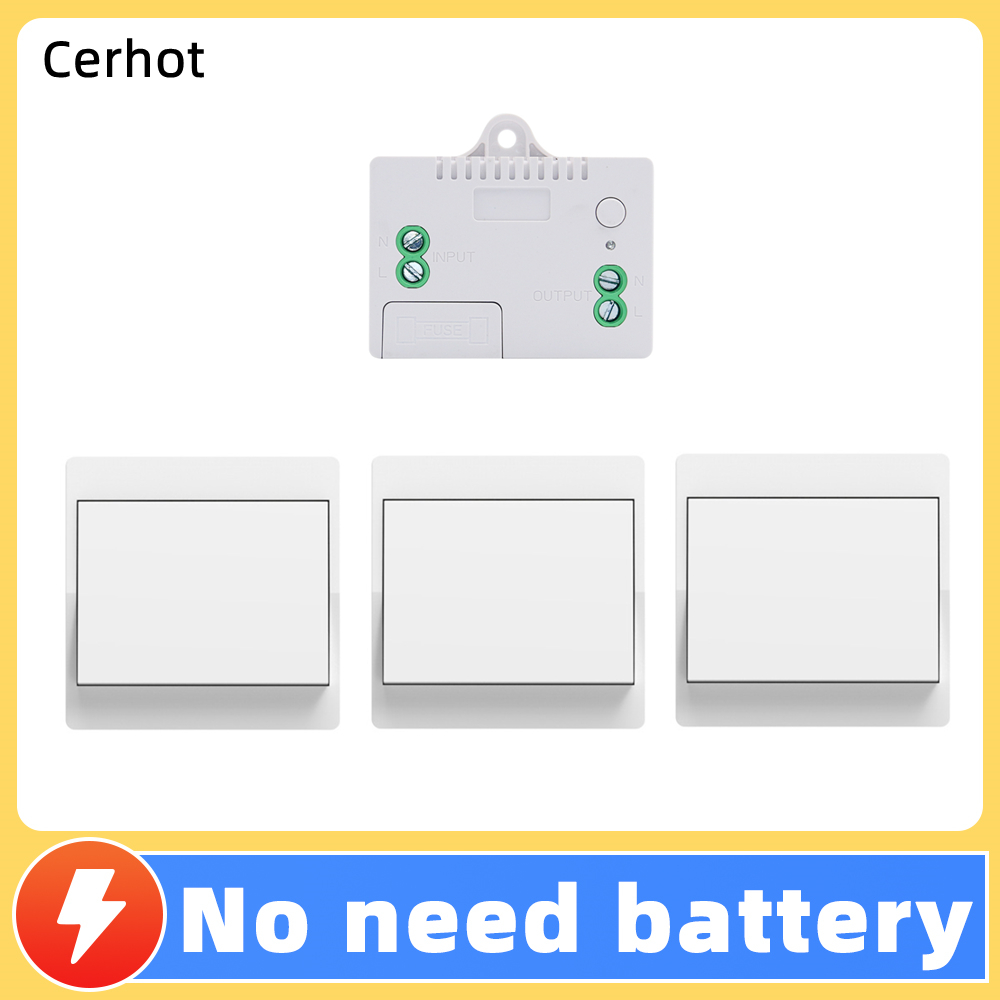 Cerhot Wireless Switch 433Mhz SmartHome Kinetic Switch Receiver 100V ...