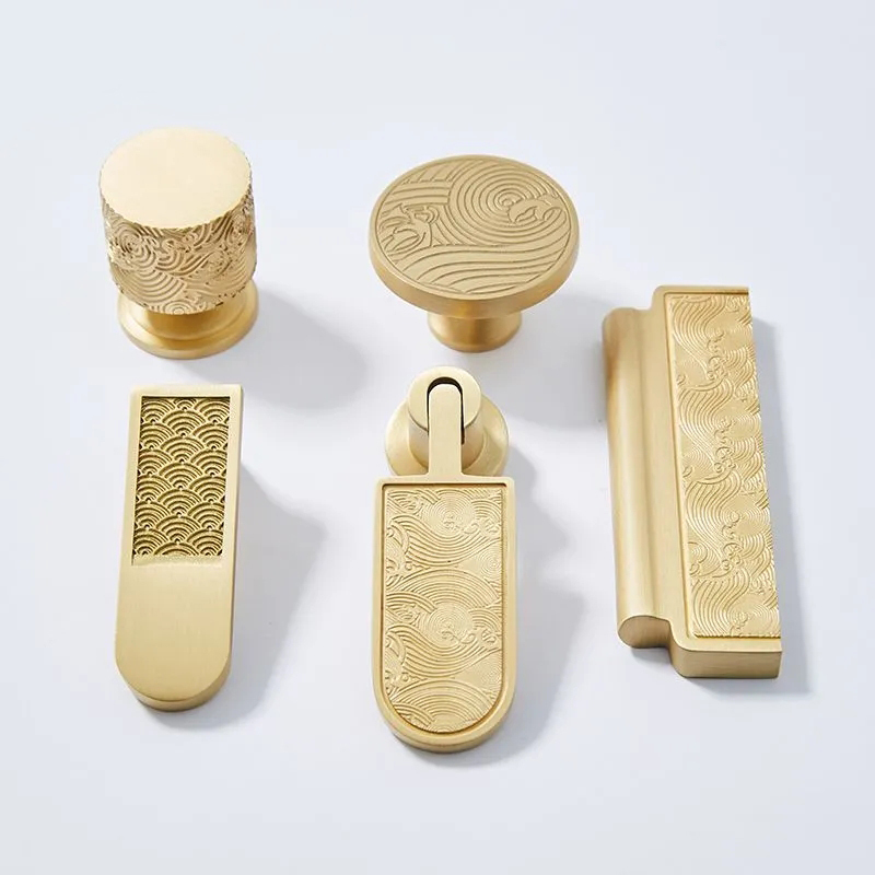 Unique Style Retro Solid Brass Desk Drawer Knobs Closet Cupboard Handle ...