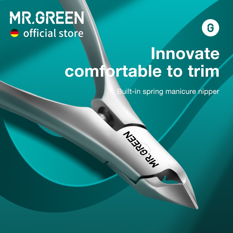MR.GREEN Cuticle Nippers Innovate Cuticle Scissors Built-In Spring ...