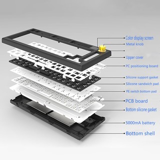 XJ80 Mechanical Keyboard With Display Screen 3 Mode 75% Layout Hot ...