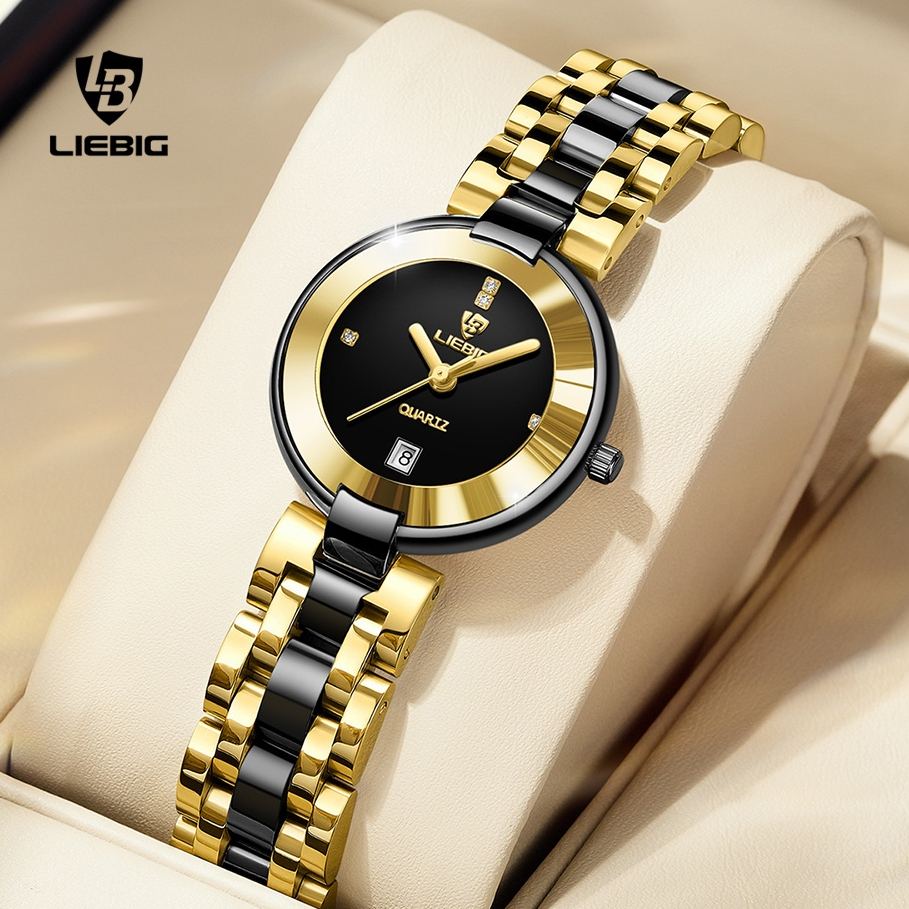 LIEBIG Quartz Watch Stainless Steel Waterproof Exquisite Couple Watch ...