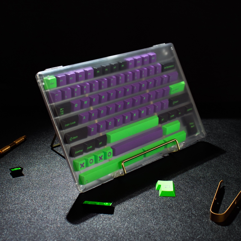 PBT keycaps Transparent Key Hat Box Plastic Transparent Stackable ...
