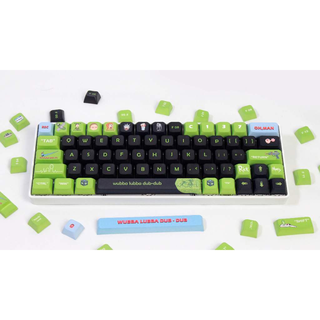 GMK Rick and Morty Keycap, 134 Keys PBT Keycaps XDA/CHERRY Profile DYE ...