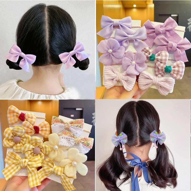 10 Pcs Set Korean Style Baby Girl Elastic Rubber Hair Band Baby Flower ...