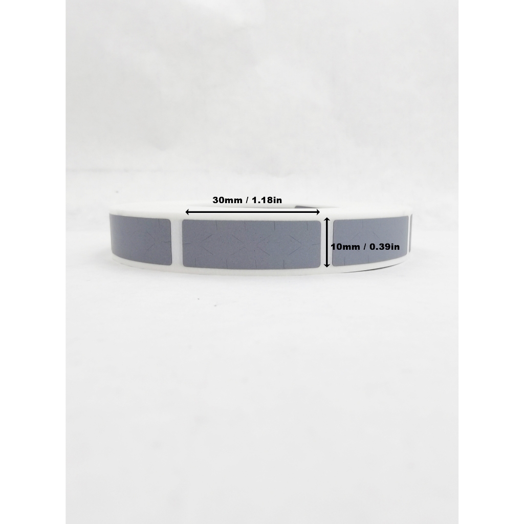 10x30mm scratch off sticker 1000 stickers per roll grey stripe scraping ...