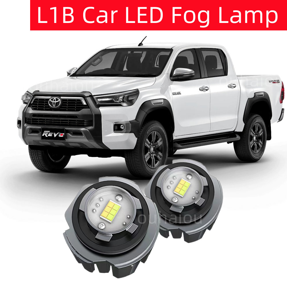 2PCS Dual Color L1B Car LED Fog Lights White Yellow For TOYOTA Hilux ...