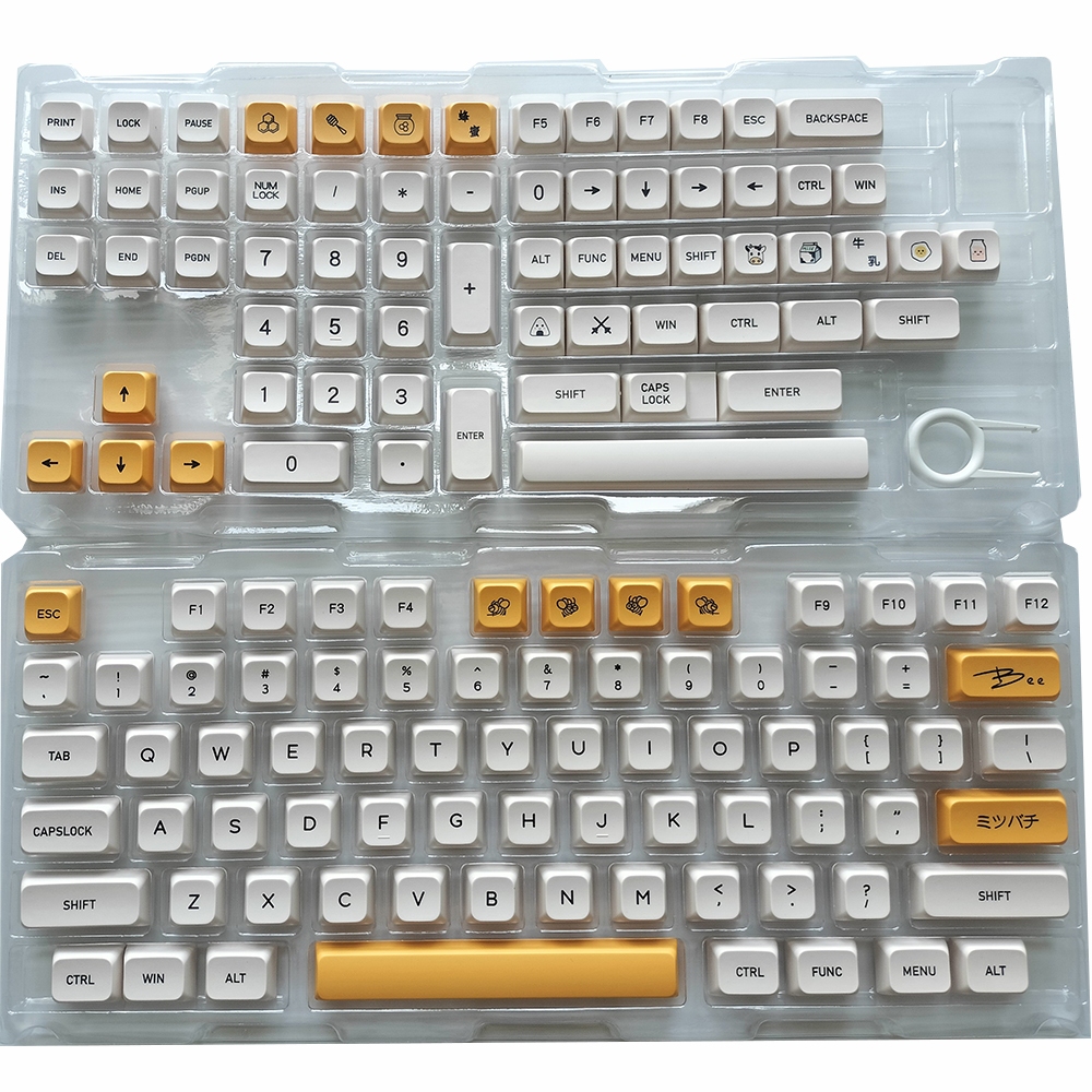 Honey Milk Bee Keycaps PBT Dye-sub XDA Profile Keycaps Custom ...