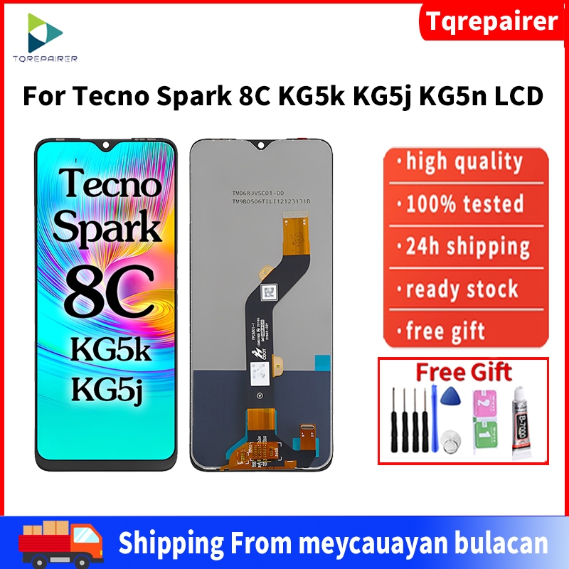 [Tqrepairer ] For Tecno Spark 8C KG5k KG5j KG5n LCD With Frame DIsplay ...
