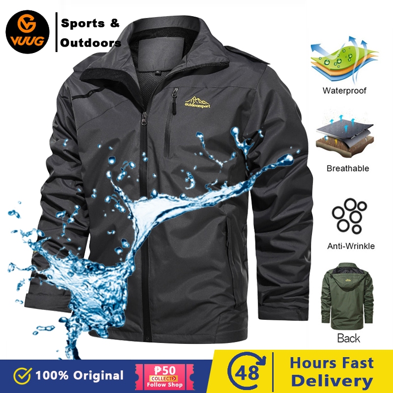 【2-3 days arrive!!!】VUUG Tactical Jacket For Men Waterproof Military ...
