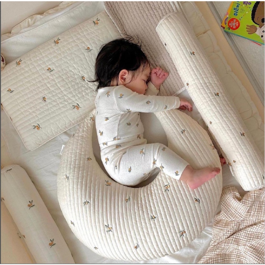 Child Pillow Detachable Nursing Head Cushion Soft Crib Bumper Moon ...
