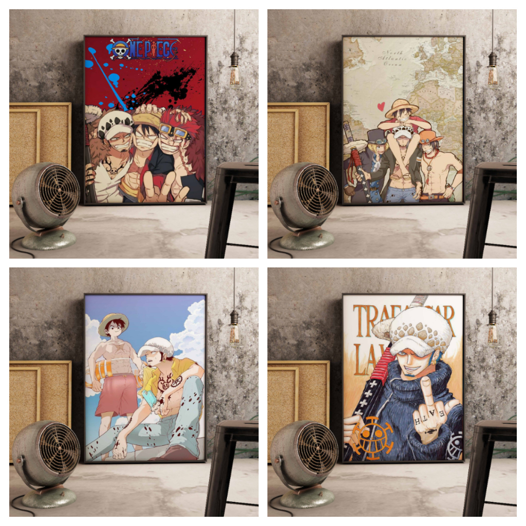 50 designs Anime One Piece Luffy Zoro posters canvas painting living ...