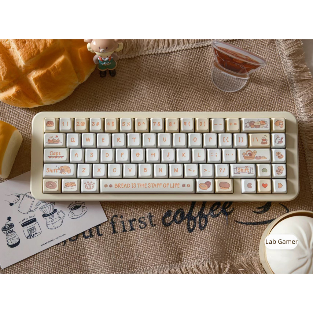 Steamed Creamy Custard Bun 130 Keys MDA Height PBT Thermal Sublimation ...