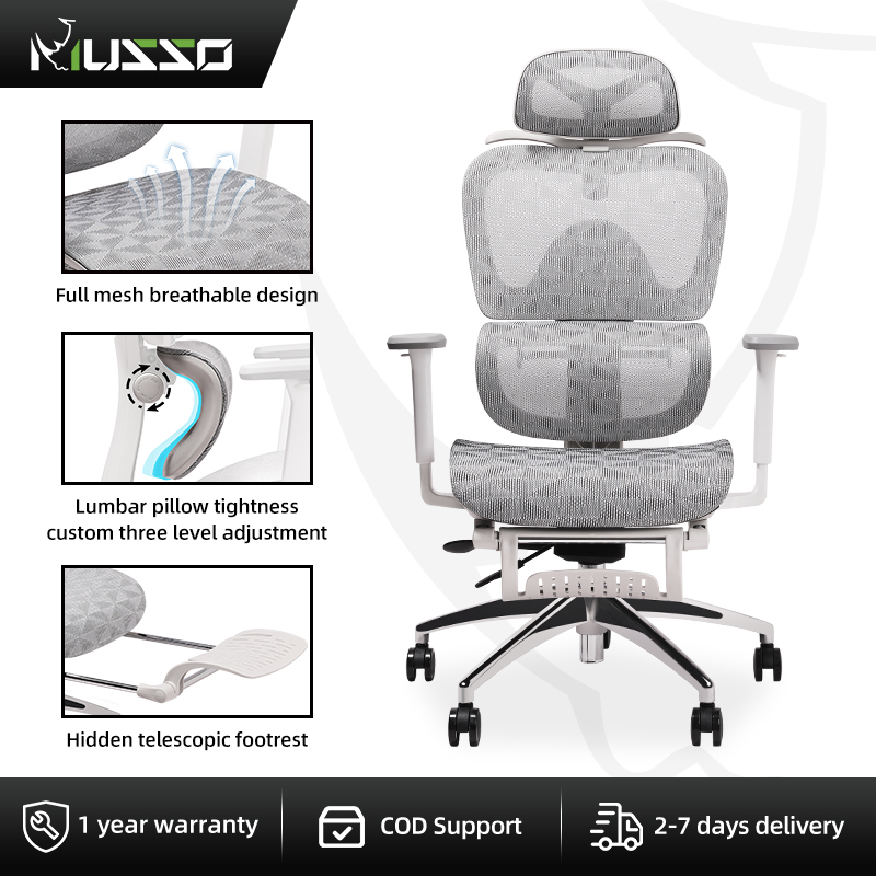 MUSSO E600 PRO Ergonomic Chair With 3D Handrail, Adjustable Headrest ...