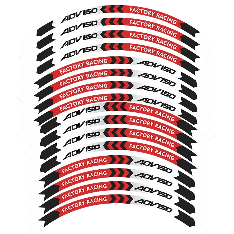 Honda adv 160 mags sticker adv 150 decals front and back wheel rim set ...