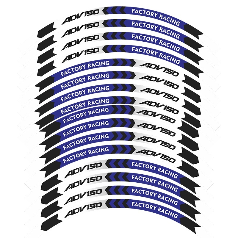 Honda adv 160 mags sticker adv 150 decals front and back wheel rim set ...
