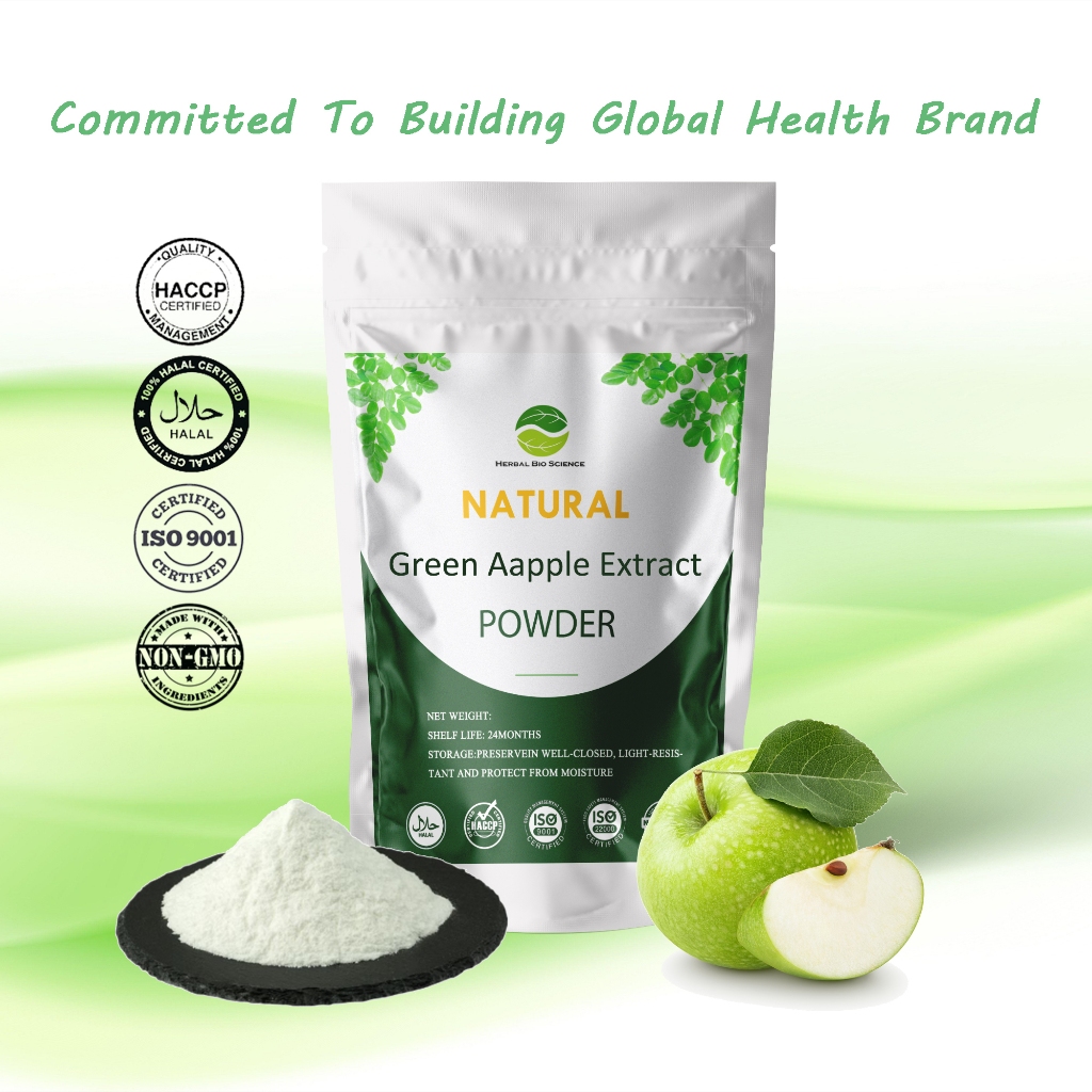 【Natural】Pure Organic Green Apple Extract Powder/No pigment added, no ...