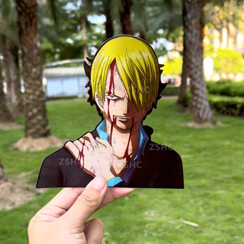 ONE PIECE Sanji Anime Motion Car Sticker 3D Gradient Laptop ...