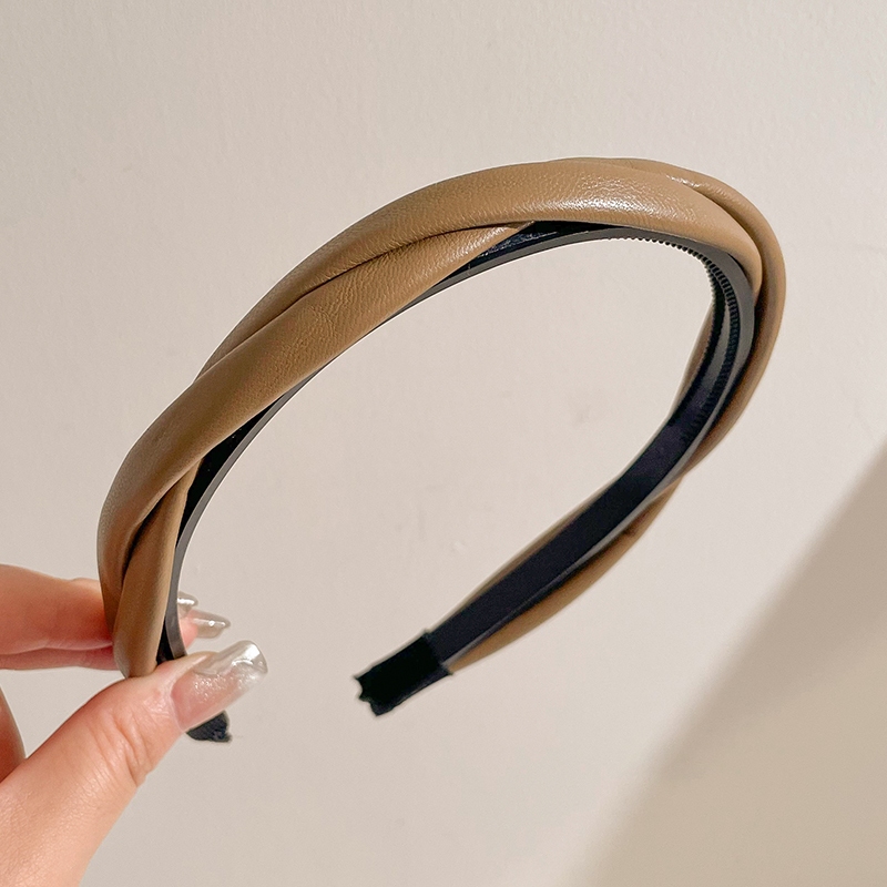 Korean Pearl Hair Band Gentle Knitted Wide Headband Fashion Elegant