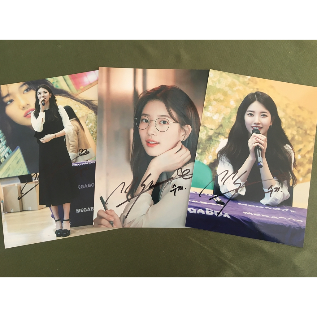 Signed Suzy Bae Sue Ji 裴秀智 Autographed photo 5*7 K-POP Collection k-pop ...