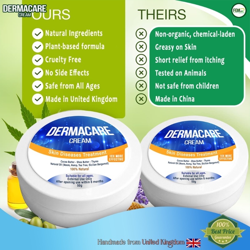 DERMA CARE CREAM -Treatments for Eczema-Psoriasis-Dry Skin-Rosacea ...