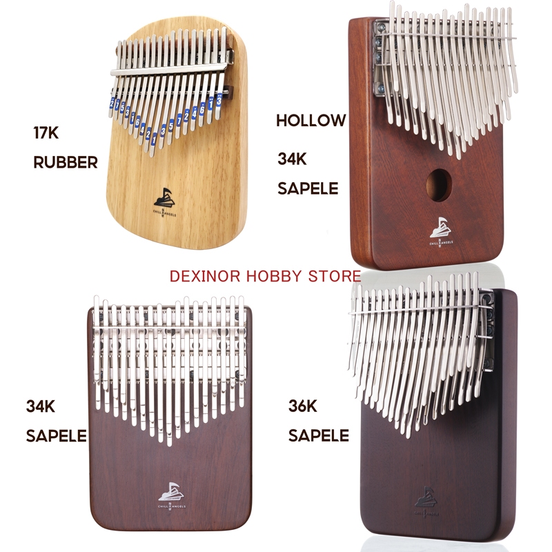 Chill Angels Kalimba 34 Keys Professional Chromatic 2 Model Brown ...
